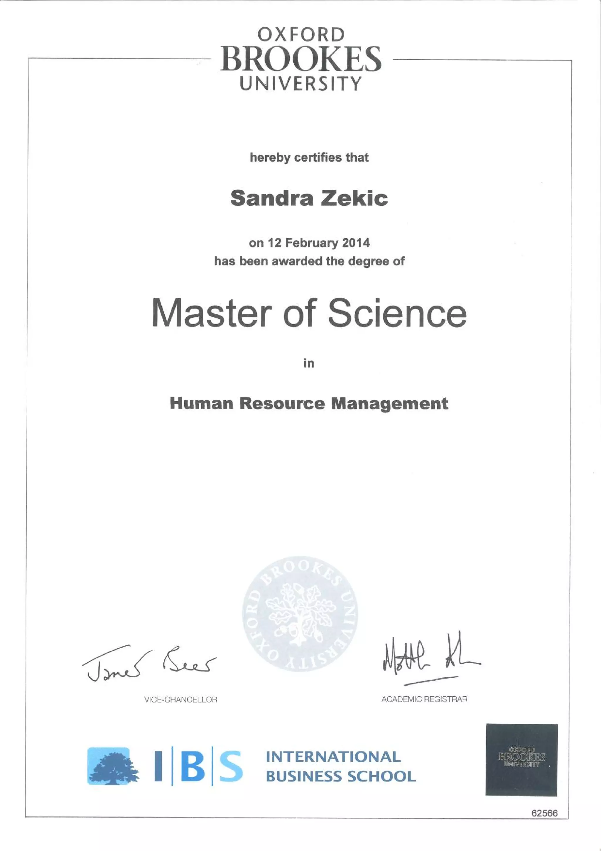 Sandra Zekic - Master of Science degree | PDF | Science