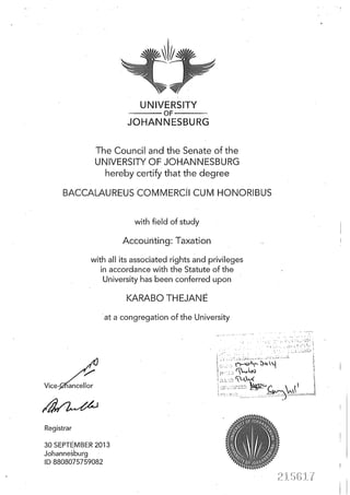 B Com Acc in Tax Hons Degree | PDF