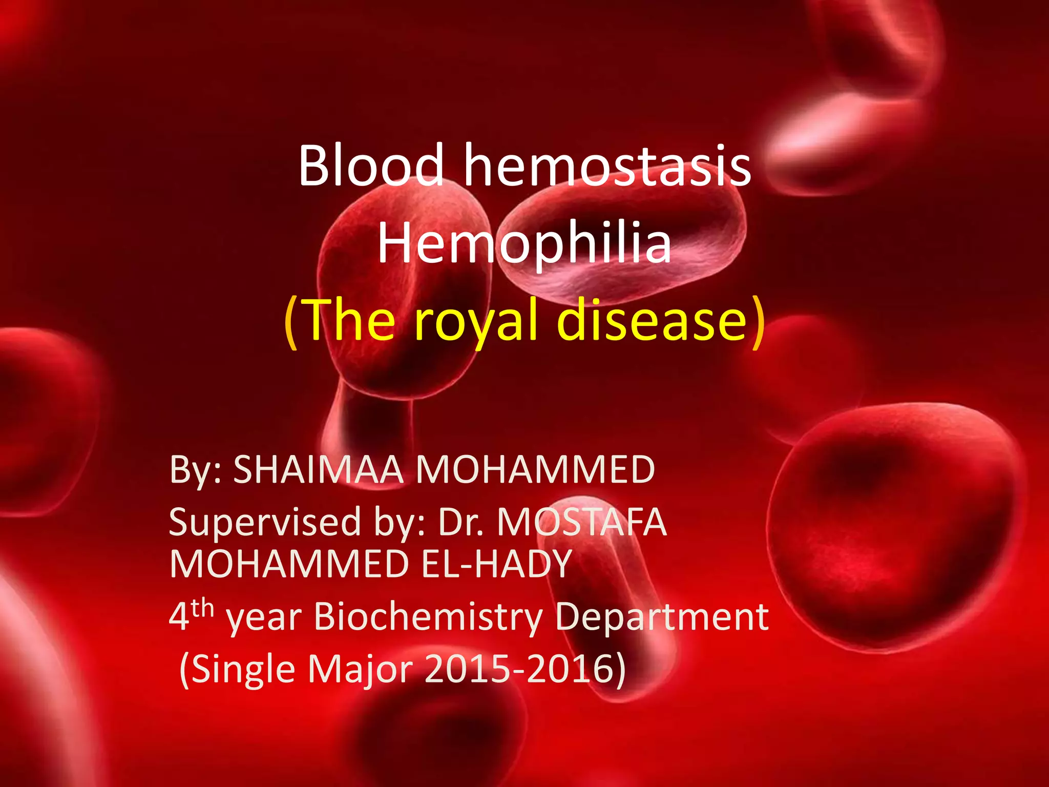 Blood hemostasis | PPTX