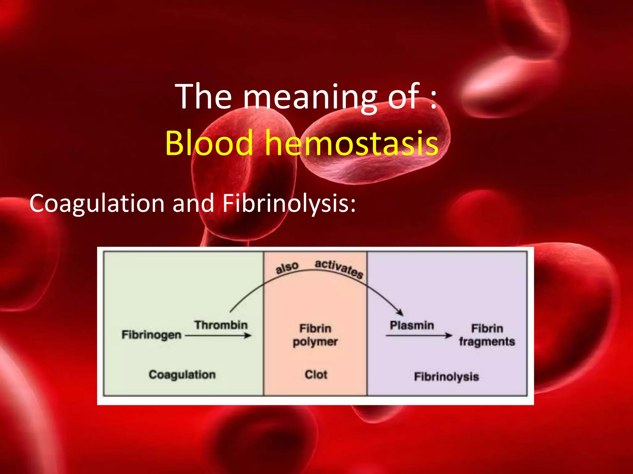 Blood hemostasis | PPTX