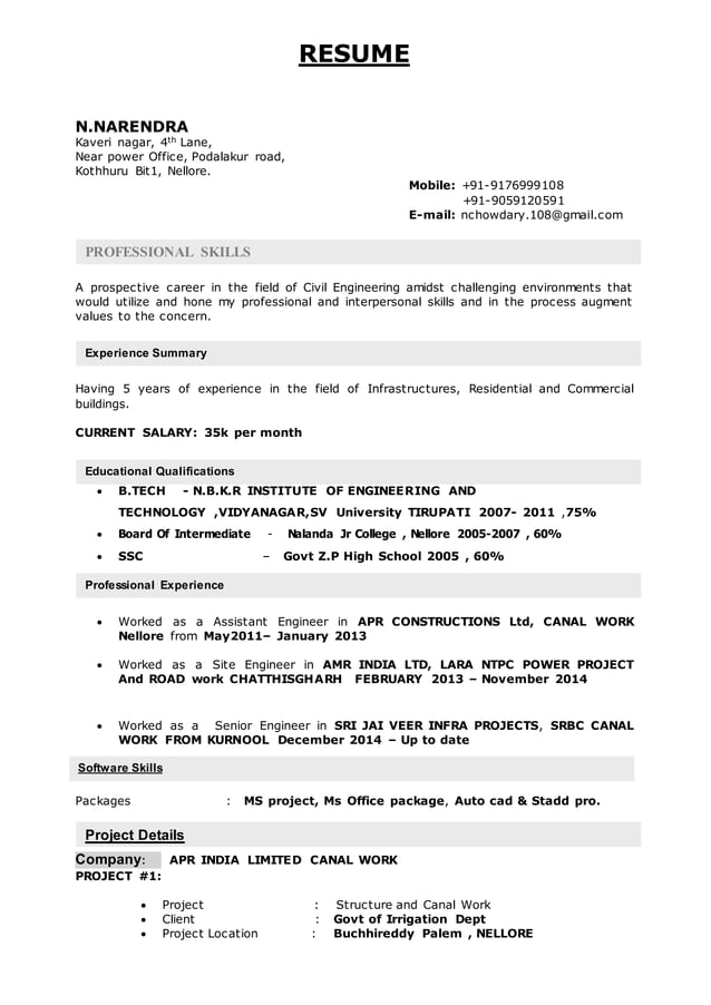Naren resume | DOCX