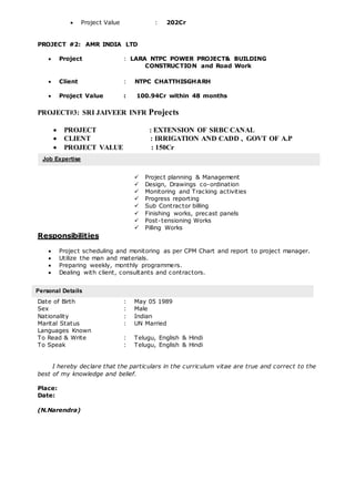 Naren resume | DOCX