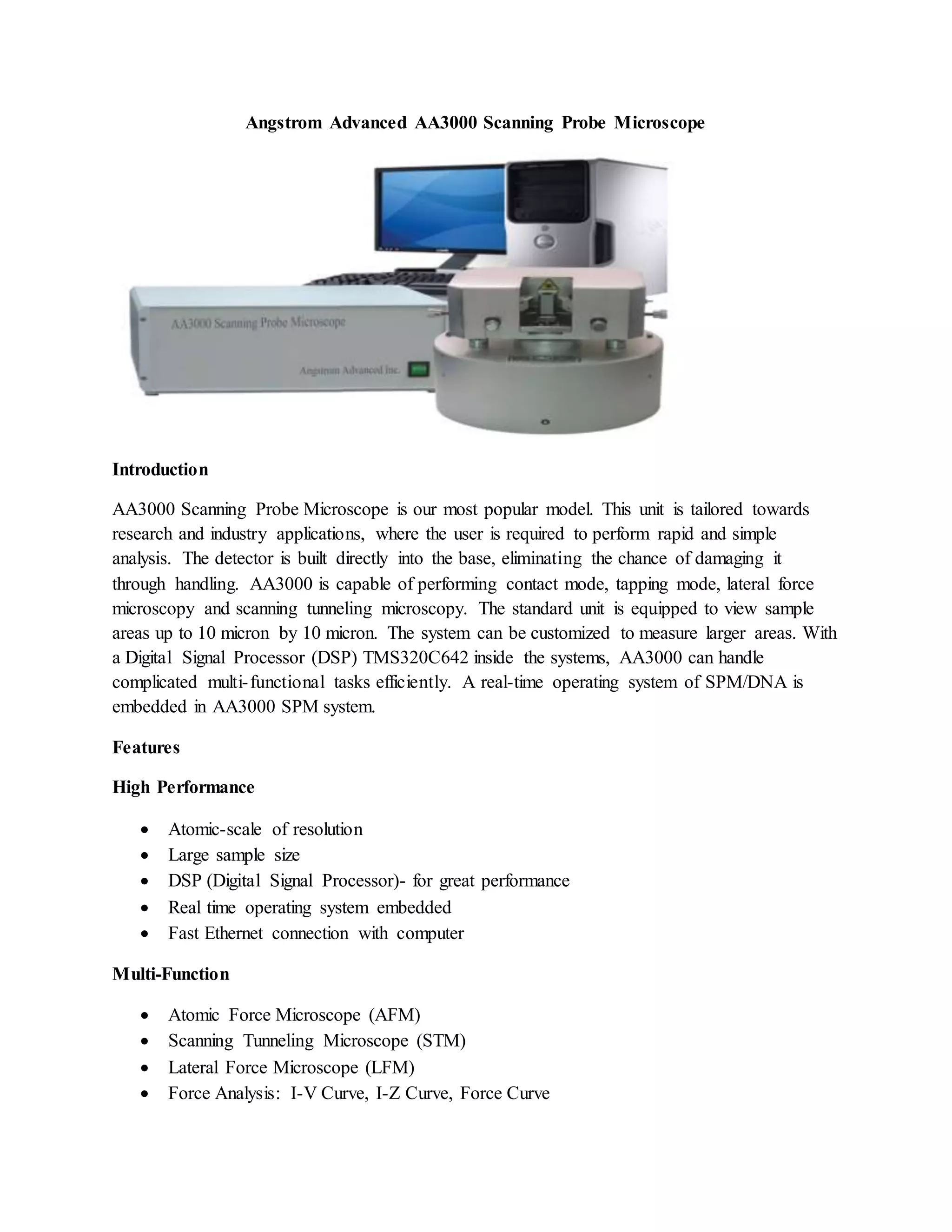 Aa3000 scanning probe microscope | DOCX