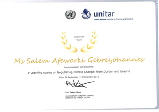 UNITAR course | PPT