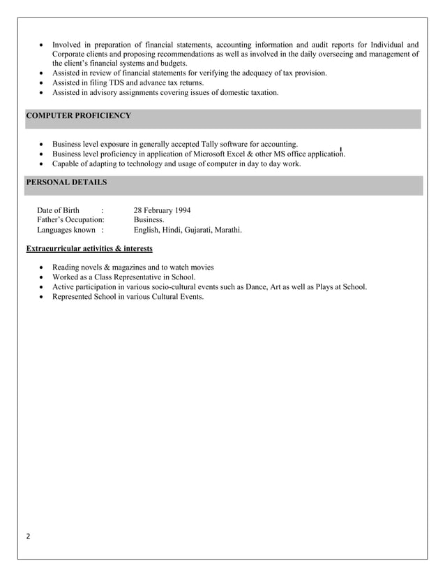 Prachi Desai Resume | PDF