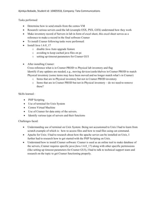 Internship report | PDF | Internet | Computing