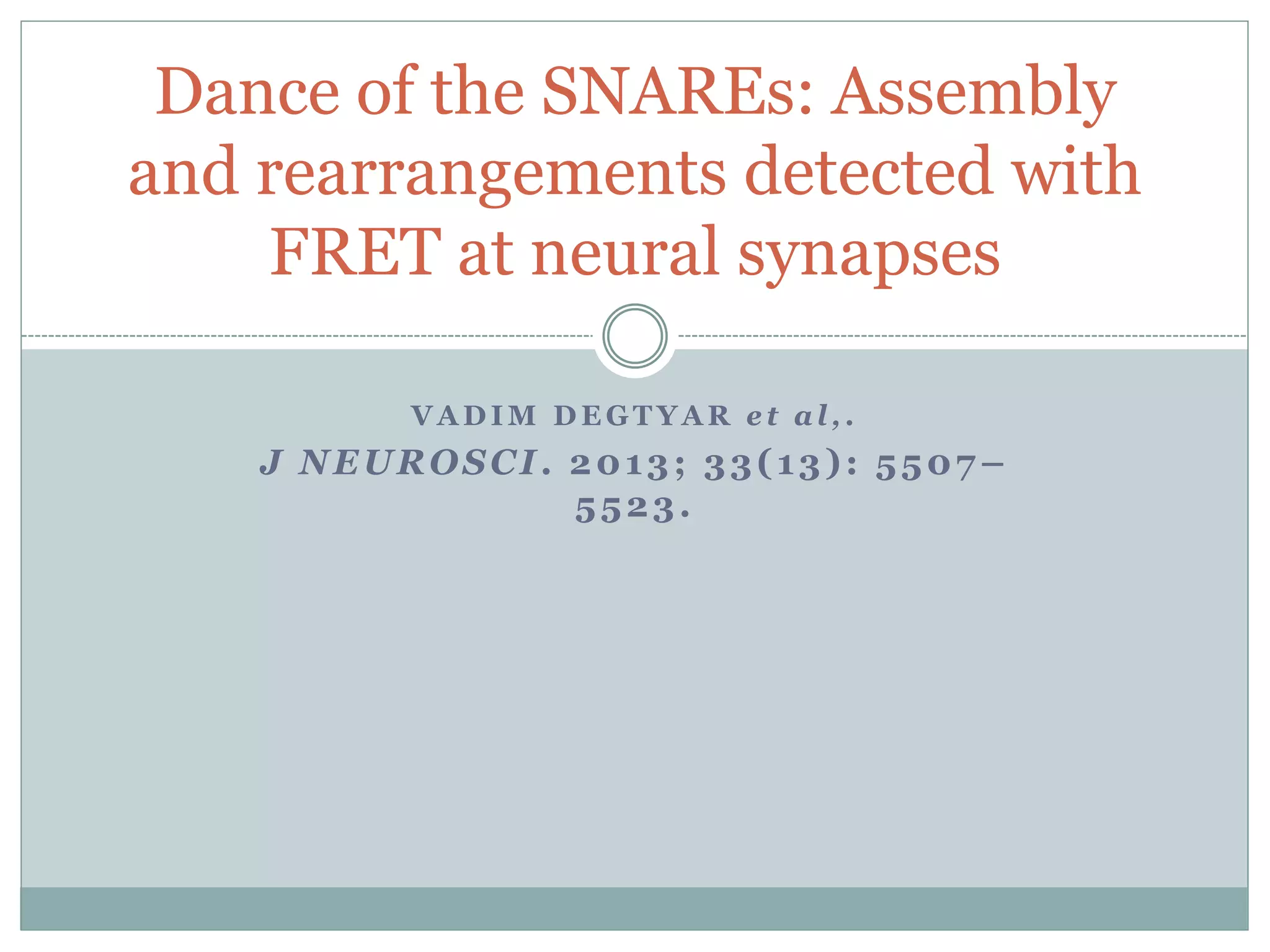Fluorescence(Forster) Resonance Energy Transfer | PPTX