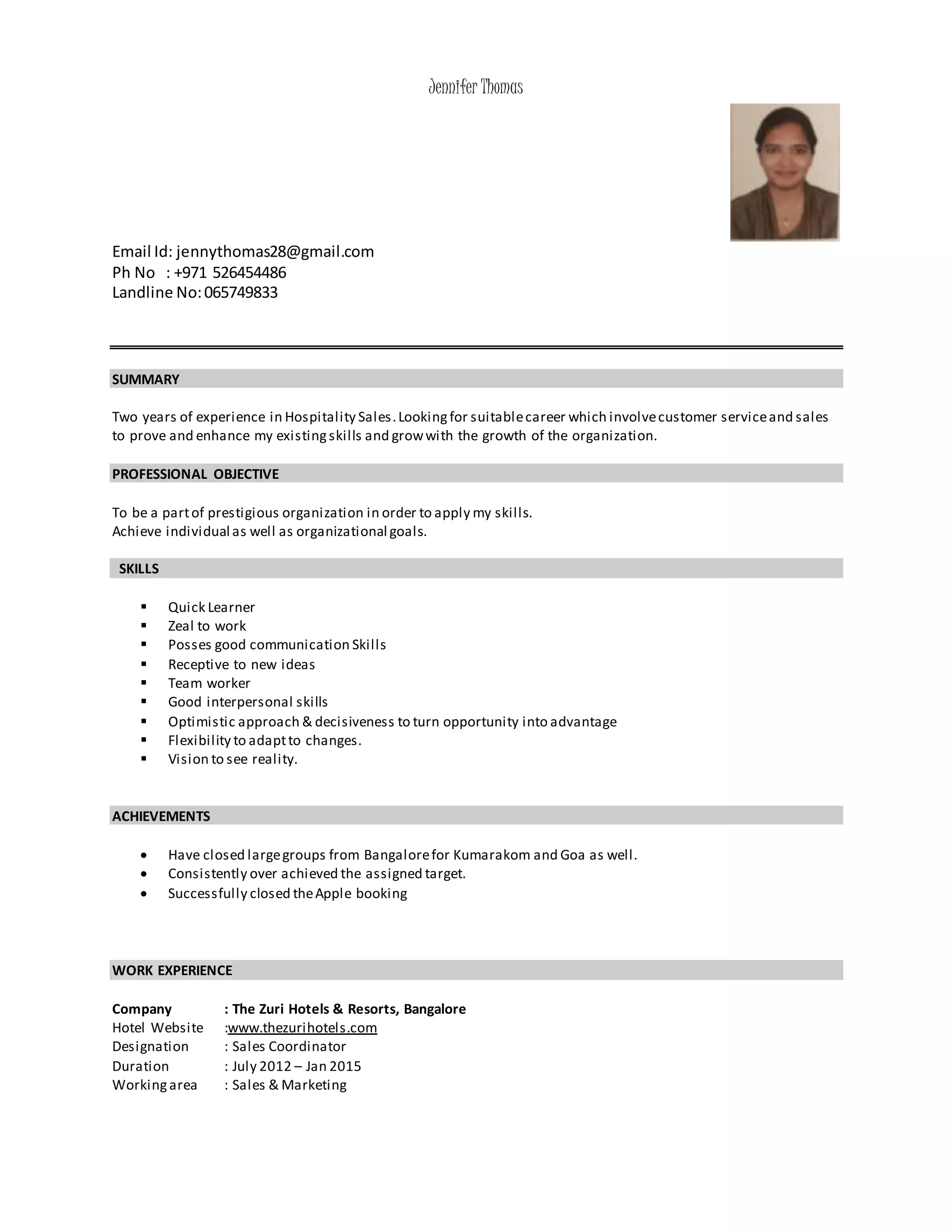 jennifer resume updated | DOCX