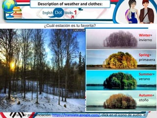 Aa4 evidence 3: Describing the weather | PPTX