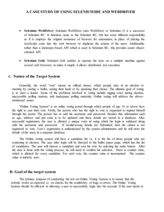 A Case Study of Using Selenium IDE and WebDriver_Word Doc | PDF