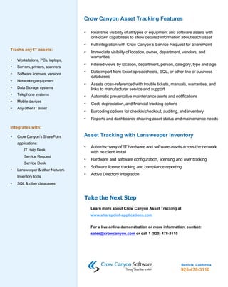 crow canyon data sheet | PDF