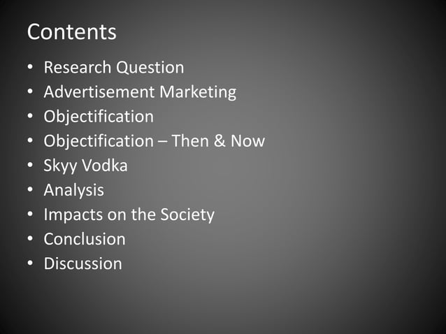 Objectification - Marketing Strategy | PPT