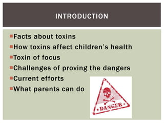 Toxins and Chidren's Health | PPTX