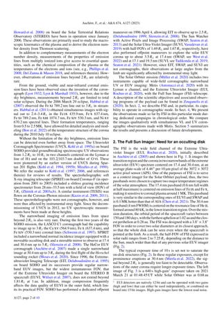 Beyond the disk: EUV coronagraphic observations of the Extreme ...