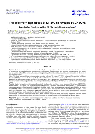 The extremely high albedo of LTT 9779 b revealed by CHEOPS | PDF