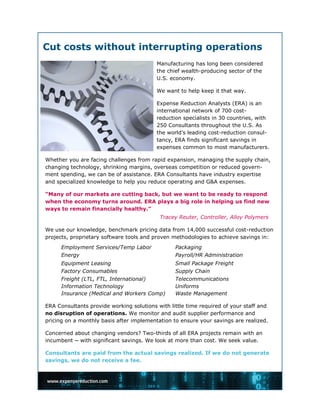 Manufacturing Brochure | PDF