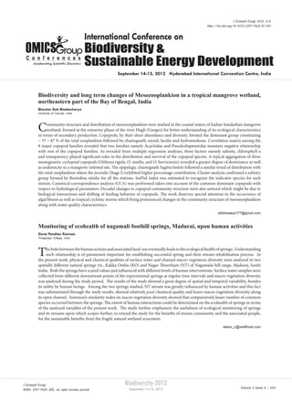 International Biodiversity Conferencer 2012 Abstract | PDF