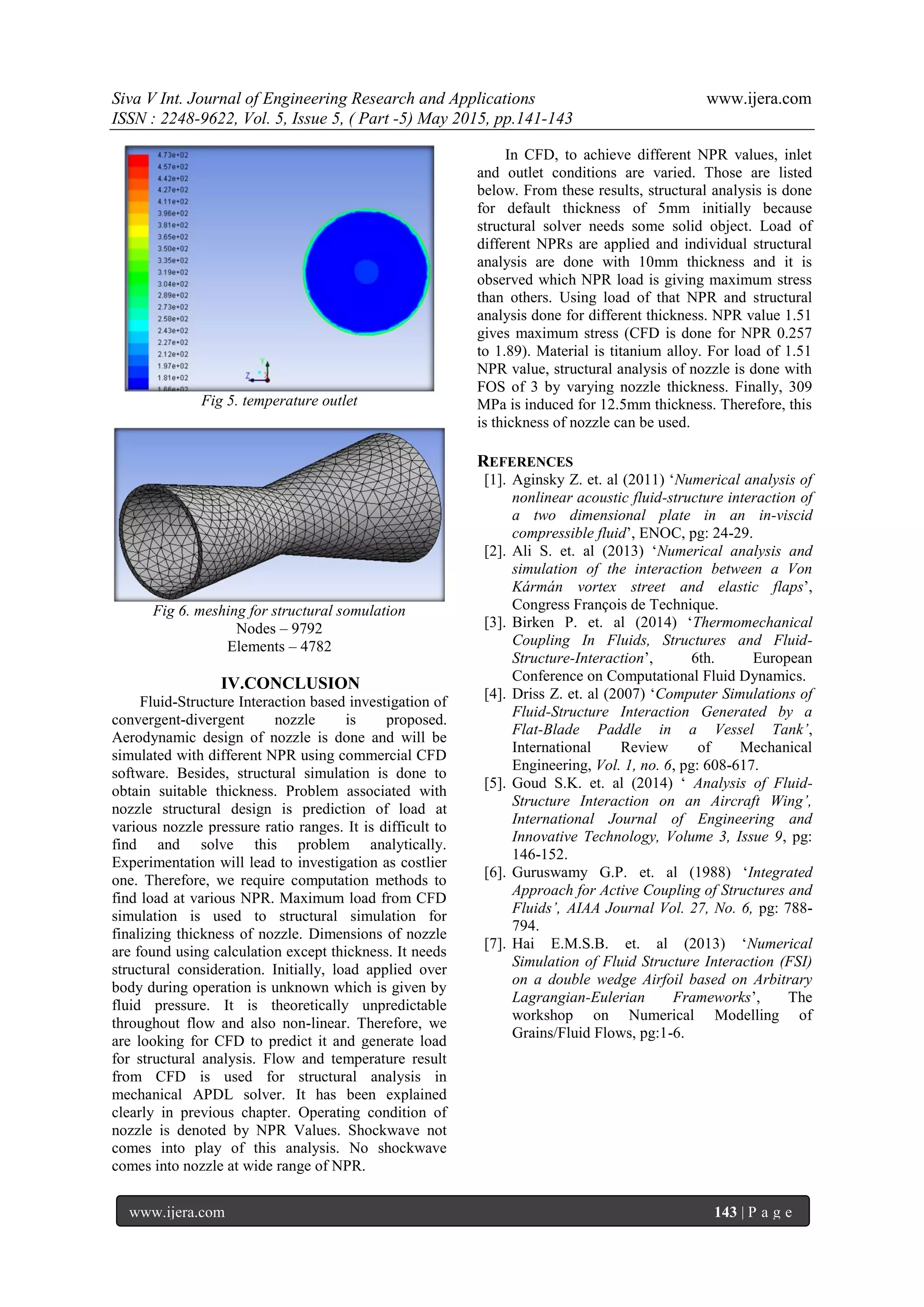 Fluid Structure Interaction Based Investigation of Convergent-Divergent Nozzle | PDF | Physics ...