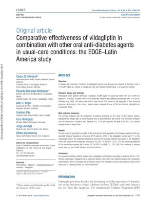 EDGE LATAM VILDAGLIPTIN FORMAL PAPER 2014 | PDF