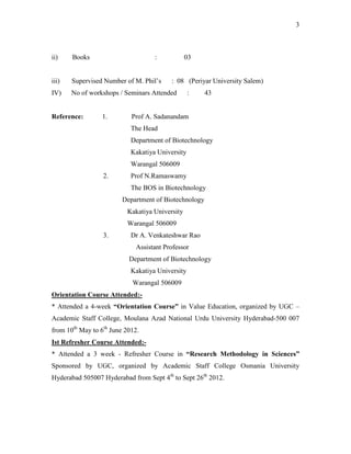Revised Bio Data March 2015 | PDF