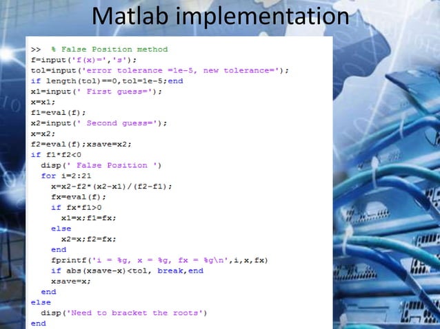The False Position Method Pptx Computing Technology And Computing