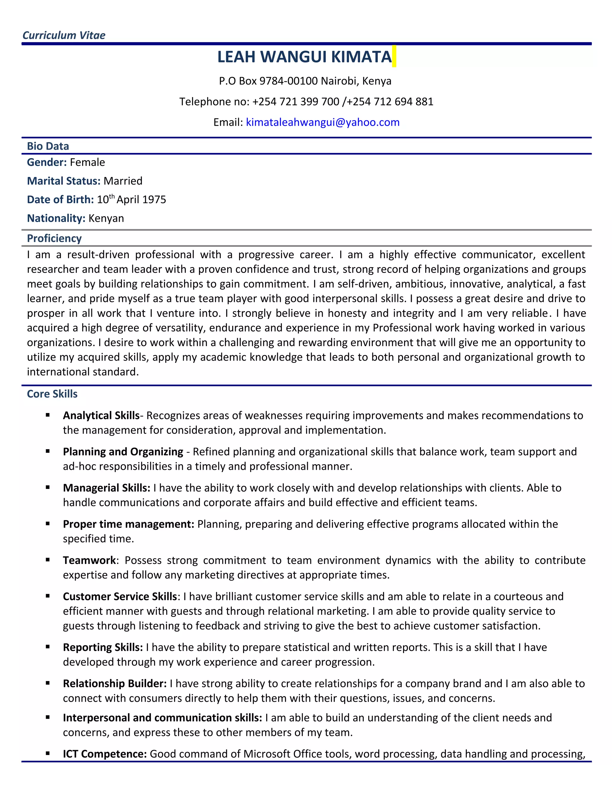 leah wangui cv3 | DOC