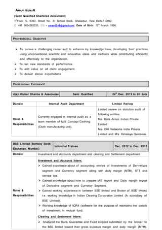 AMAN_CV | PDF