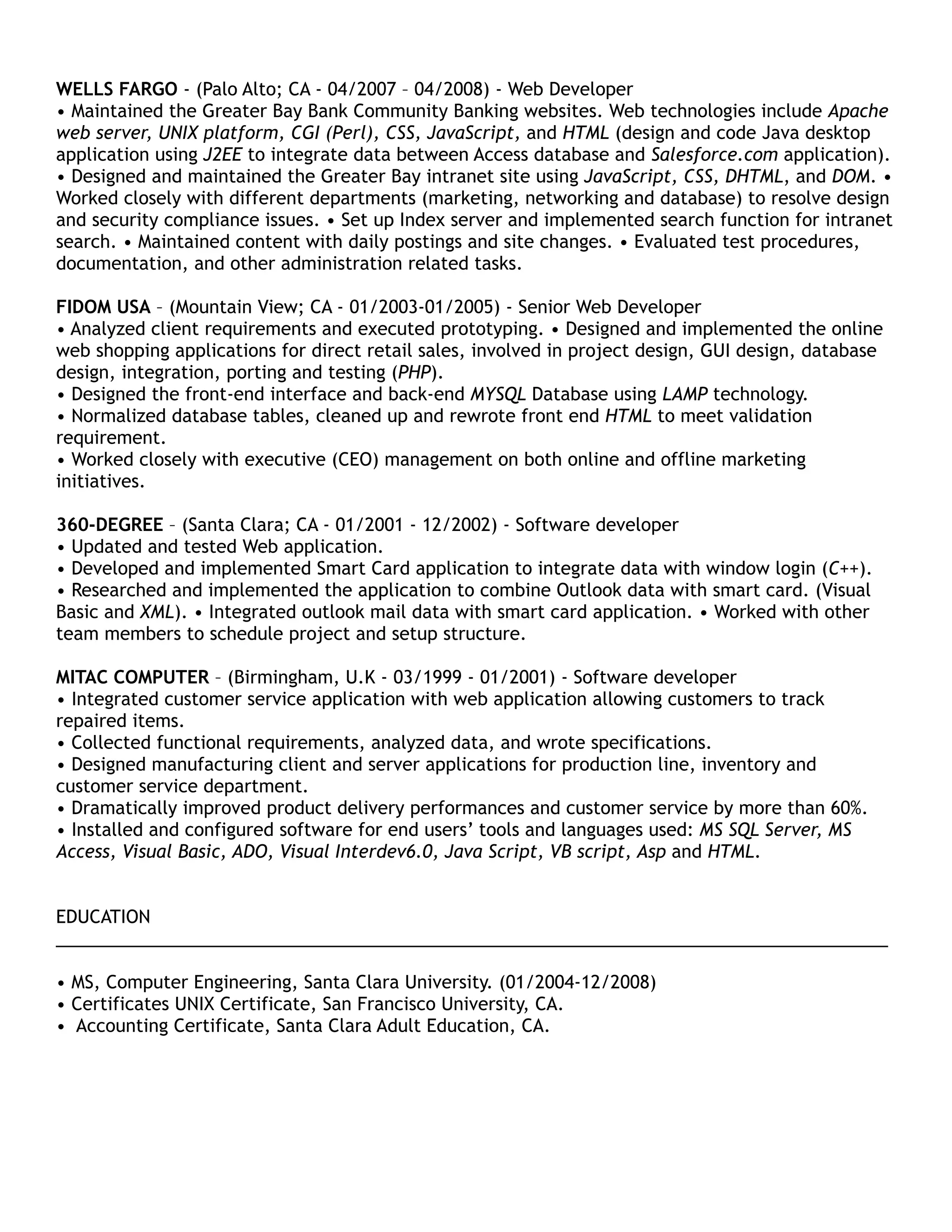 Front end developper - Cathy Chou | PDF