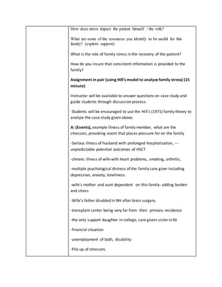 Family stress Lesson plan | DOCX