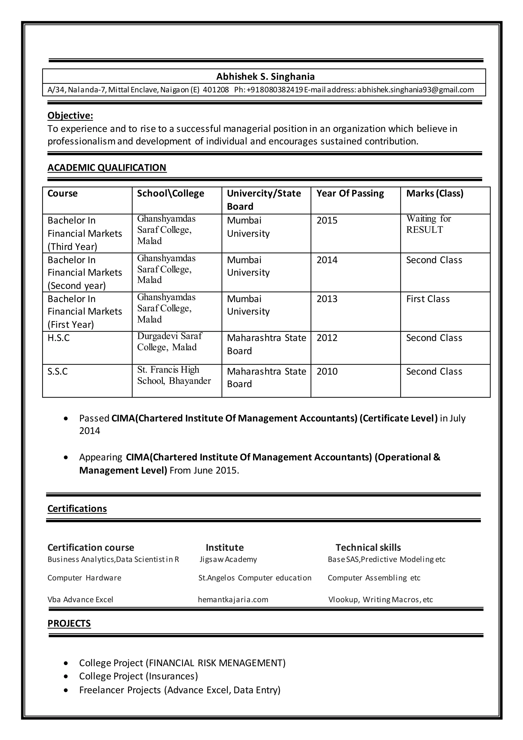 Abhishek_Resume | DOCX
