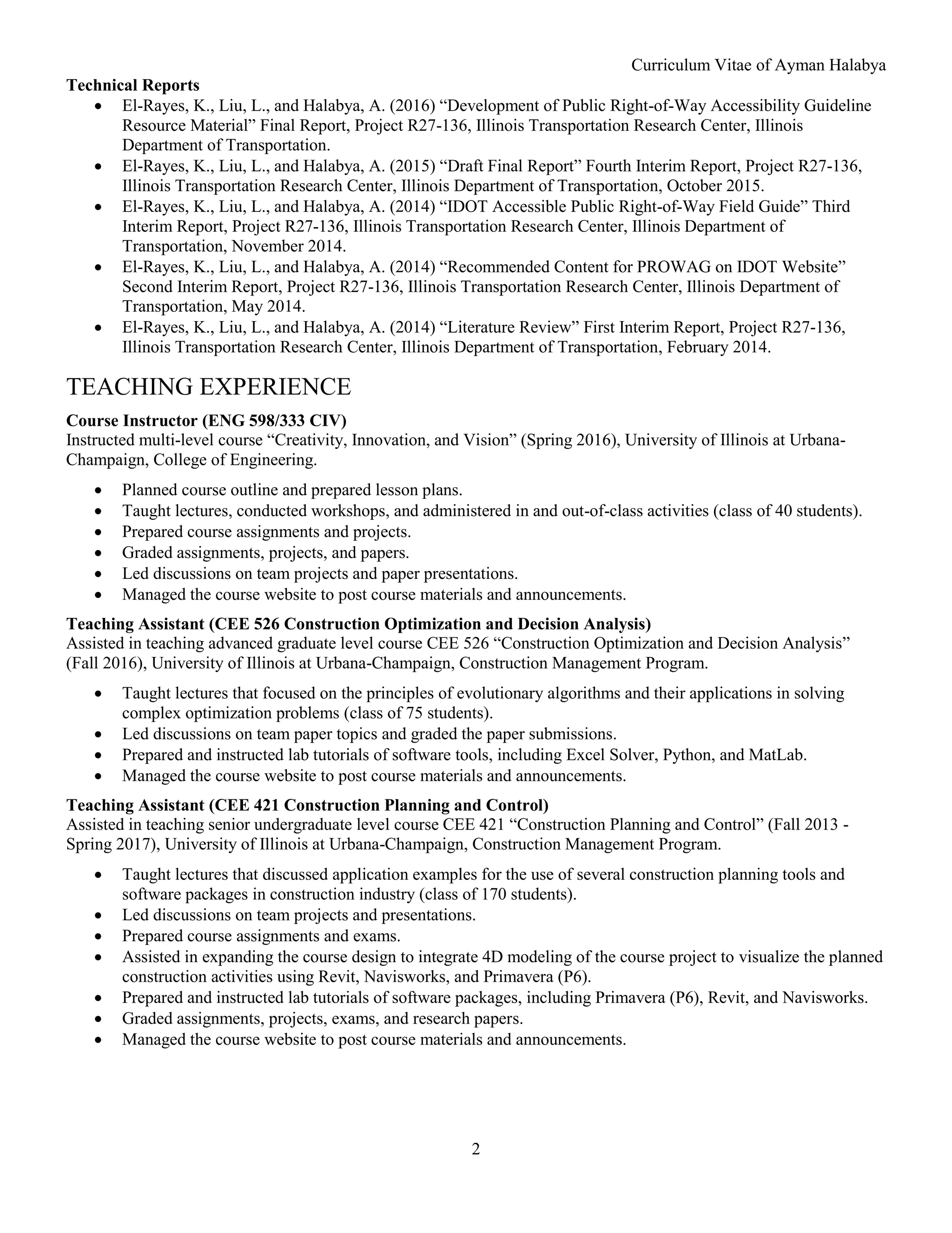 Ayman Halabya C.V. 2017-February | PDF