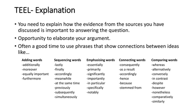 Teel topic sentence | PPT