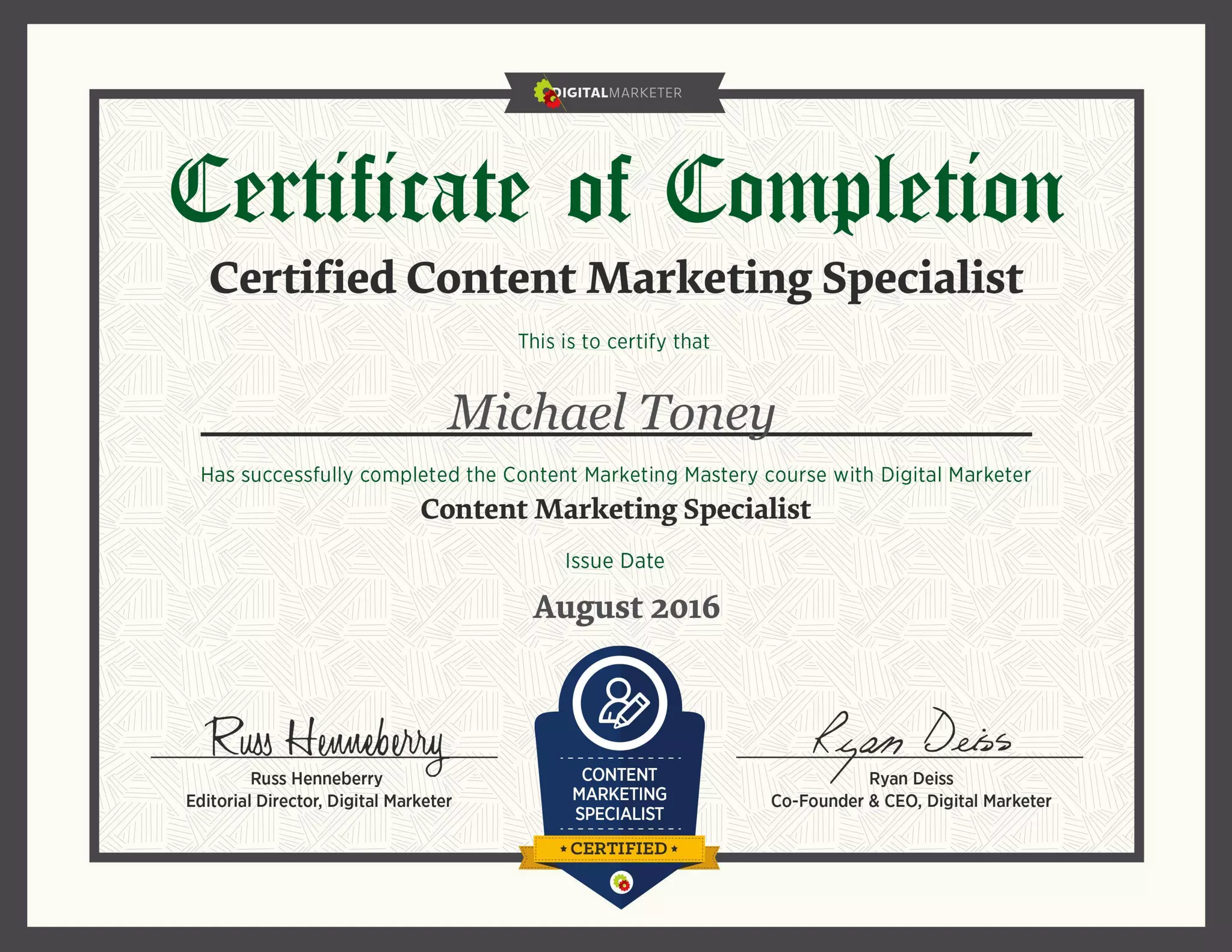 ContentMarketingCertificate | PDF
