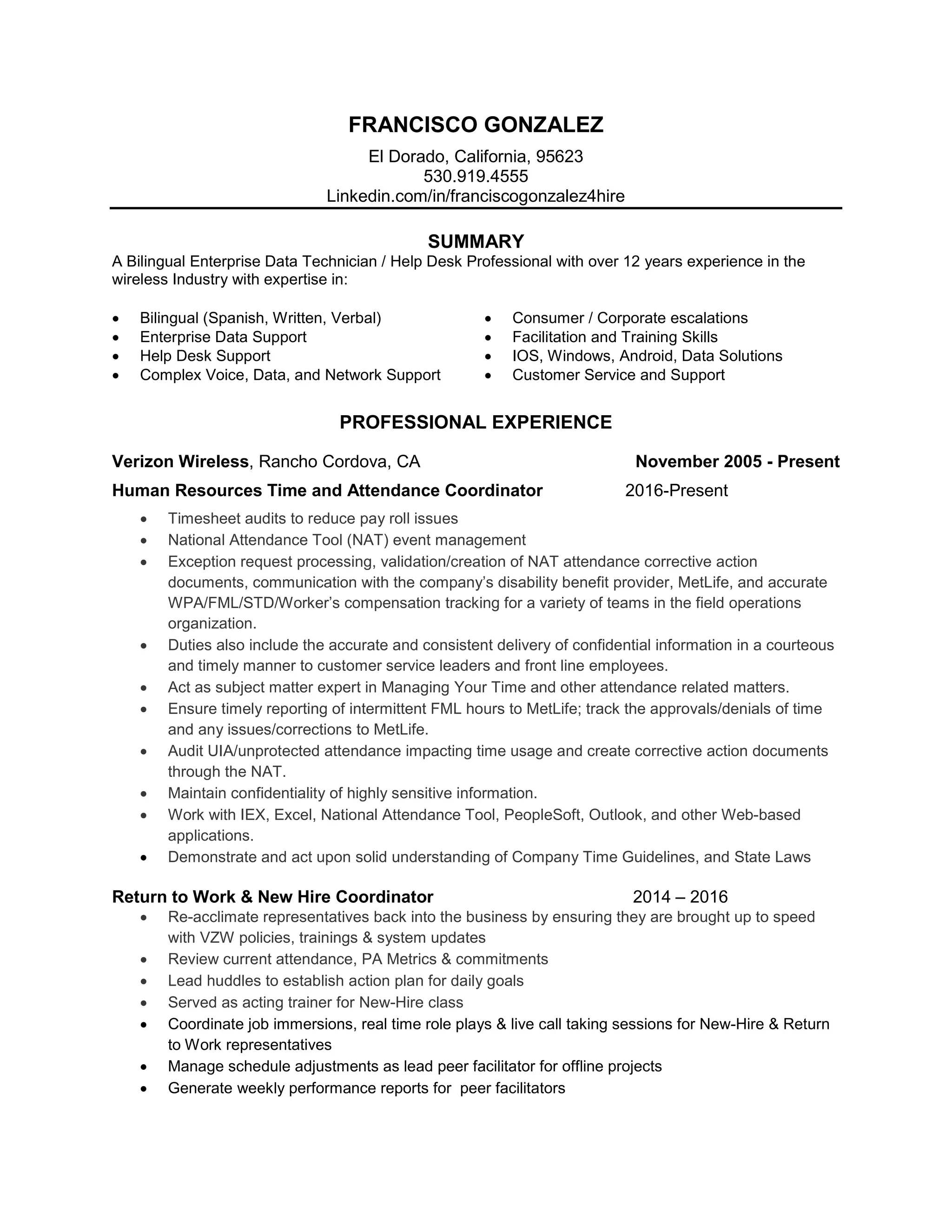 Francisco Gonzalez Resume PDF