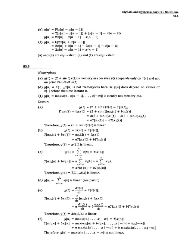 Signals and Systems part 2 solutions | PDF