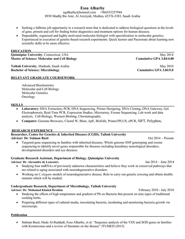 Essa's CV | PDF