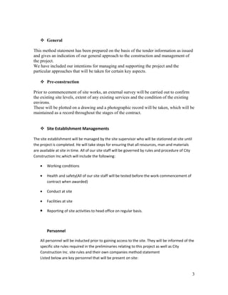 METHOD STATEMENT | DOC