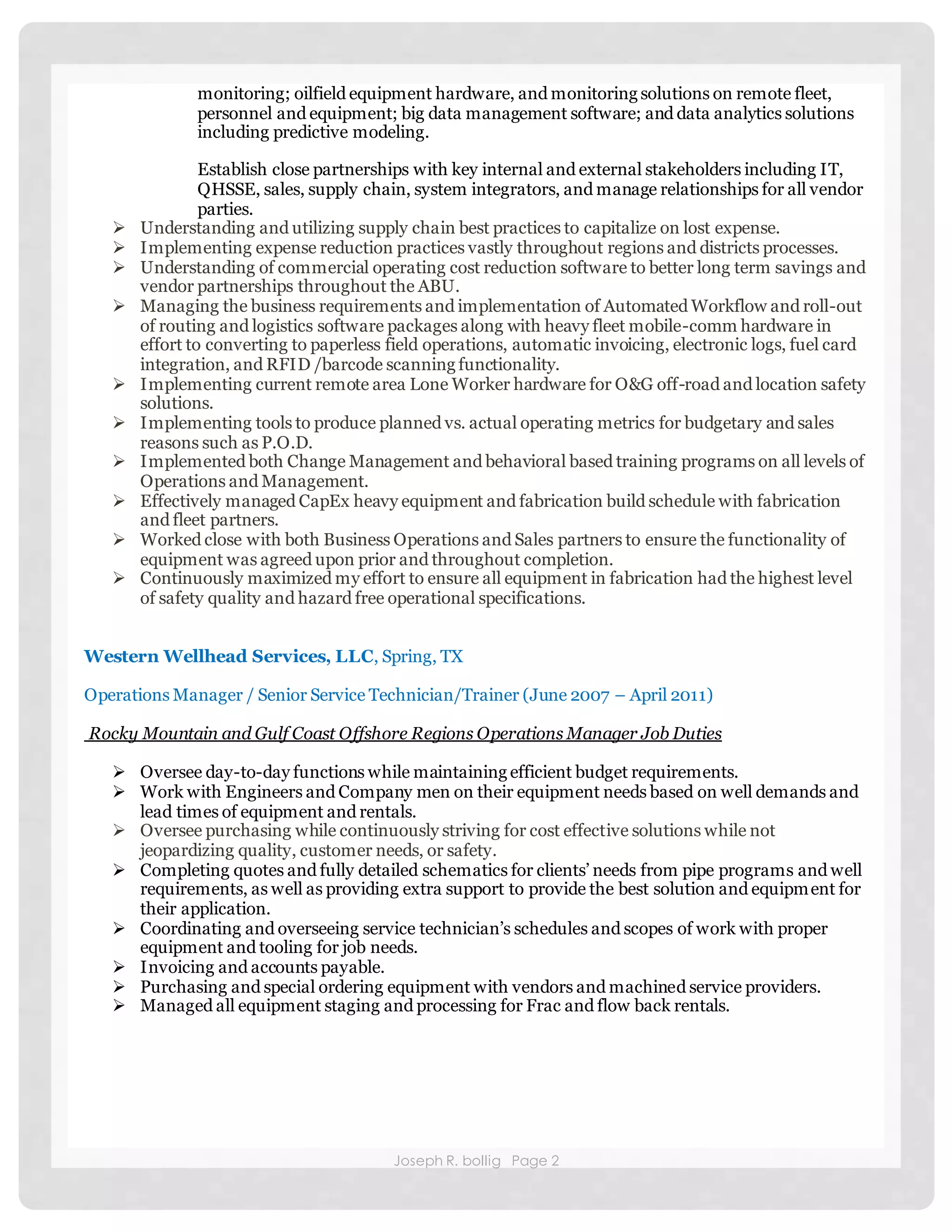 Joe Bollig 04-22-15 | PDF