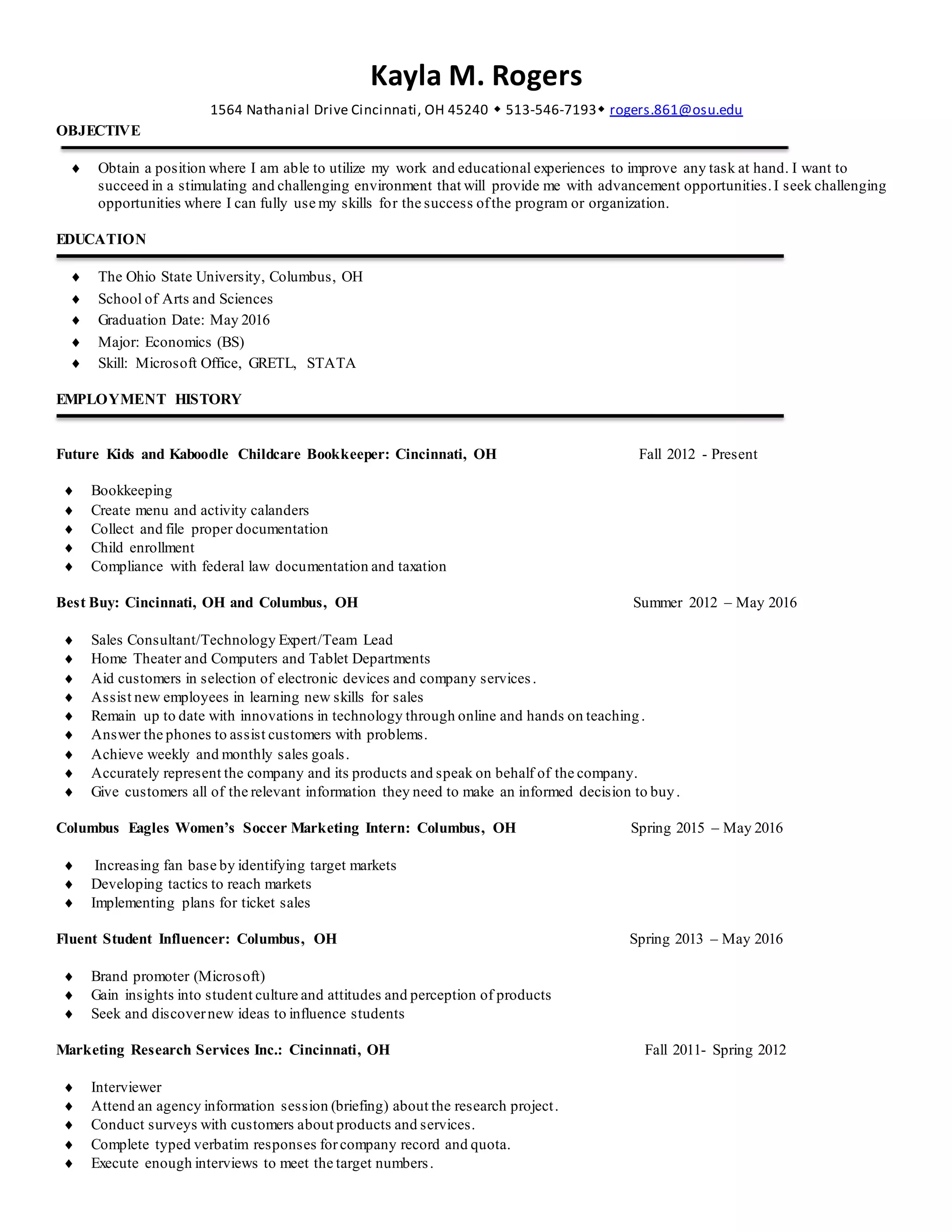 Kayla Rogers Resume1 | DOCX
