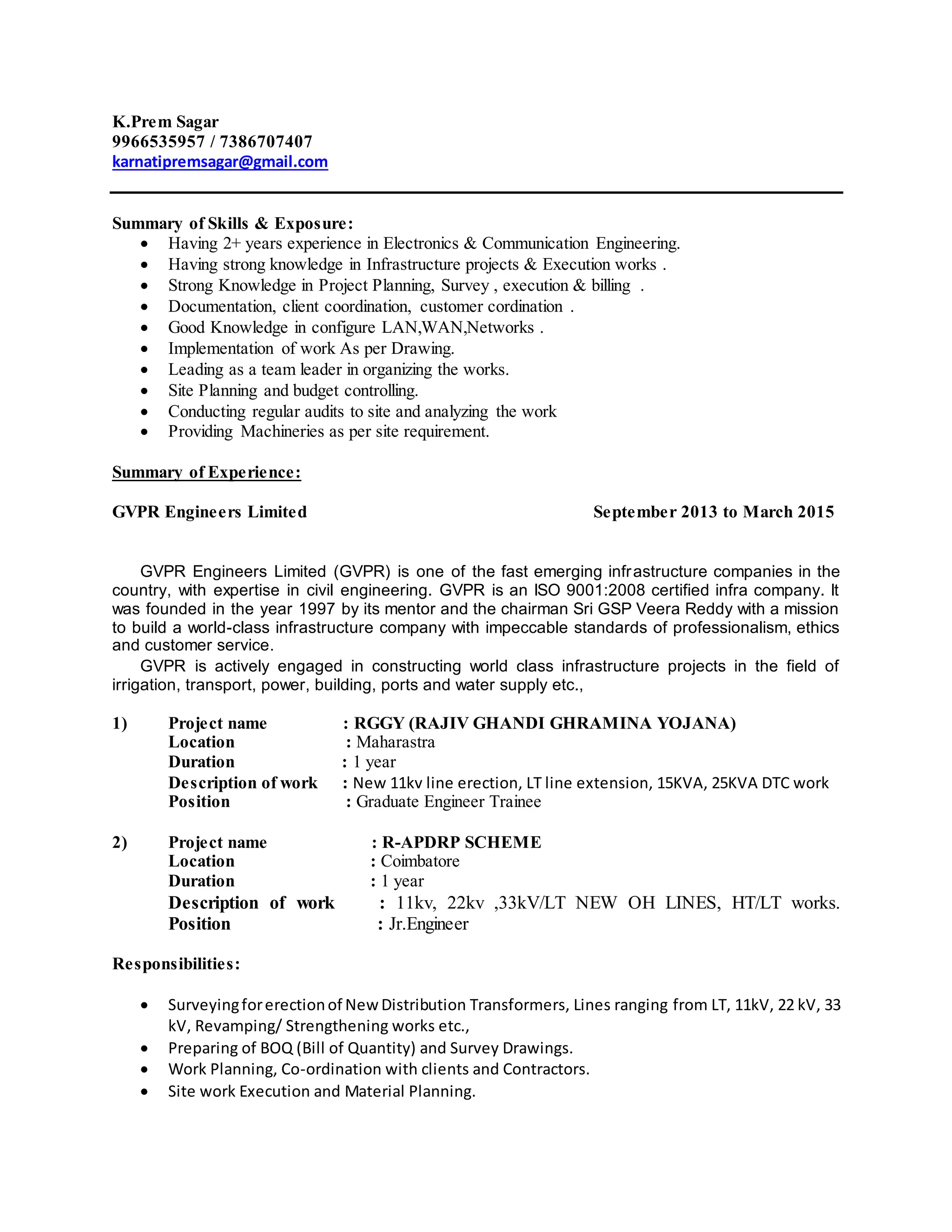 Prem 3 years Exp | DOCX