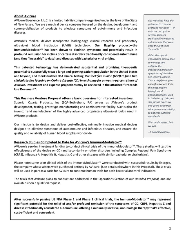 AVIcure Short Proposal | PDF