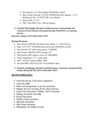 Vipin V Nair(CV)-Asst Driller | DOCX