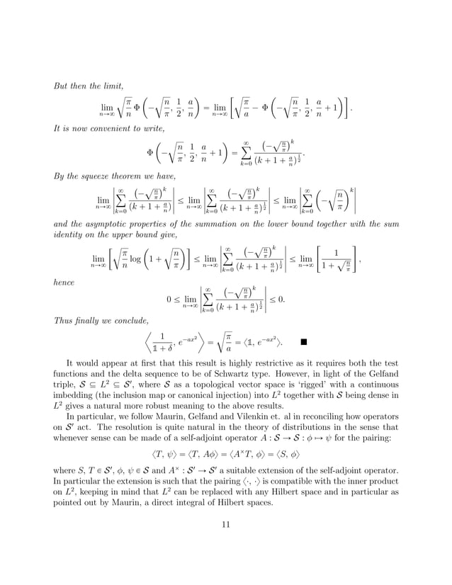 Generalized Functions, Gelfand Triples and the Imaginary Resolvent Theorem | PDF | Physics | Science