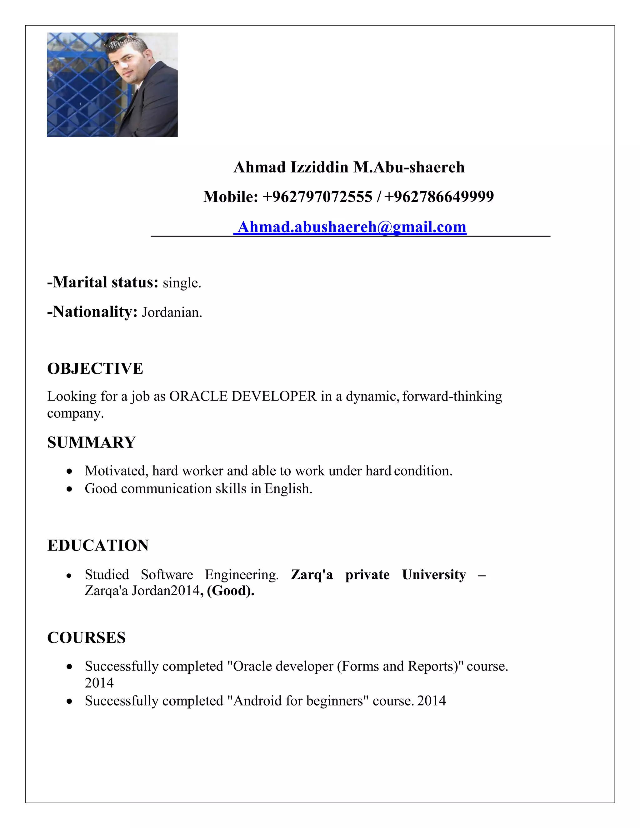 ahmad cv | PDF