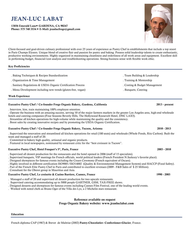 JEAN LUC LABAT Resume 2016 | PDF