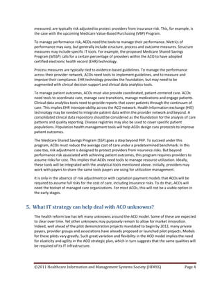 Accountable Care Organization (ACO) Management Tools - FAQ | PDF