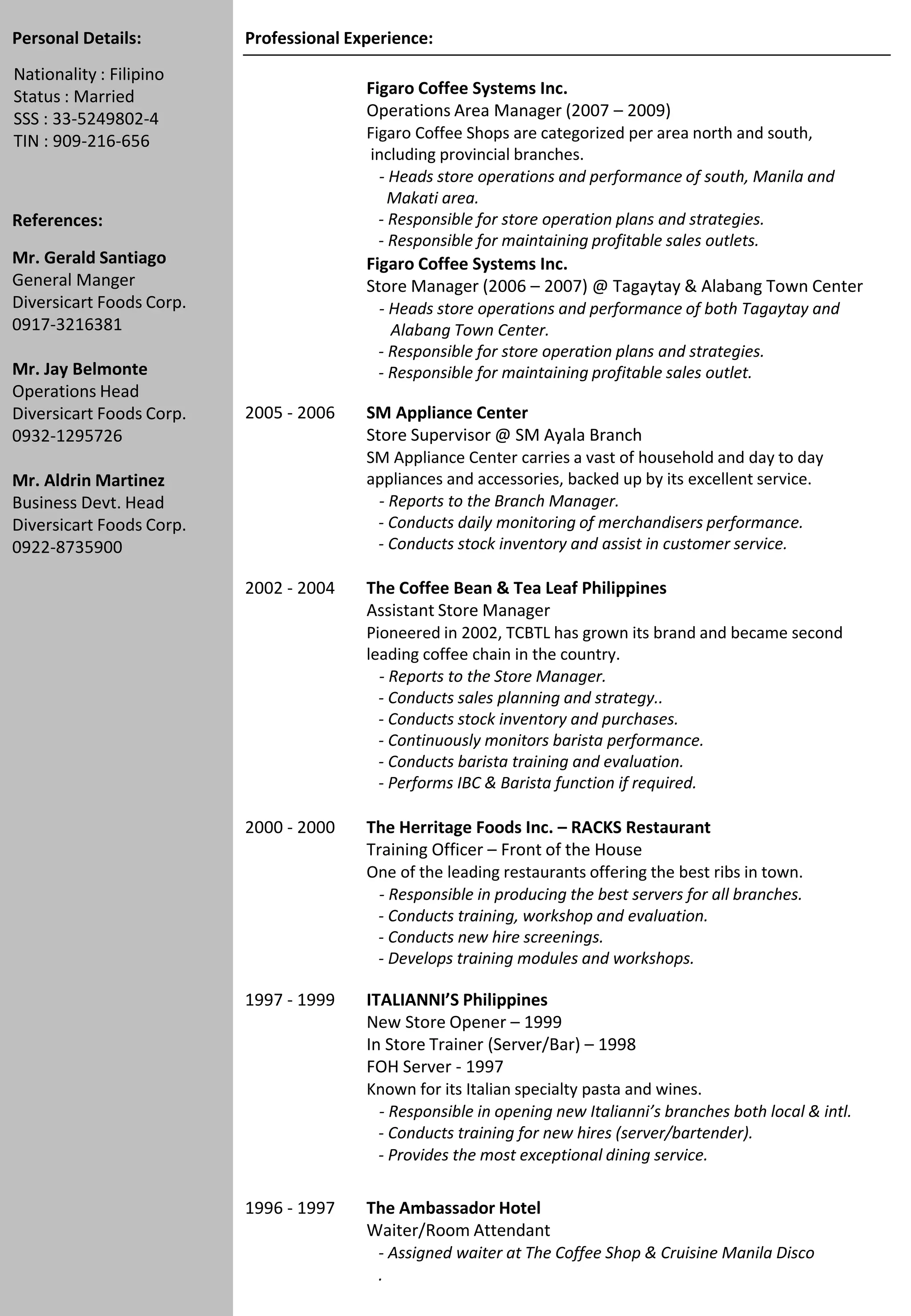 Rey V. Limson - Curriculum Vitae | PDF