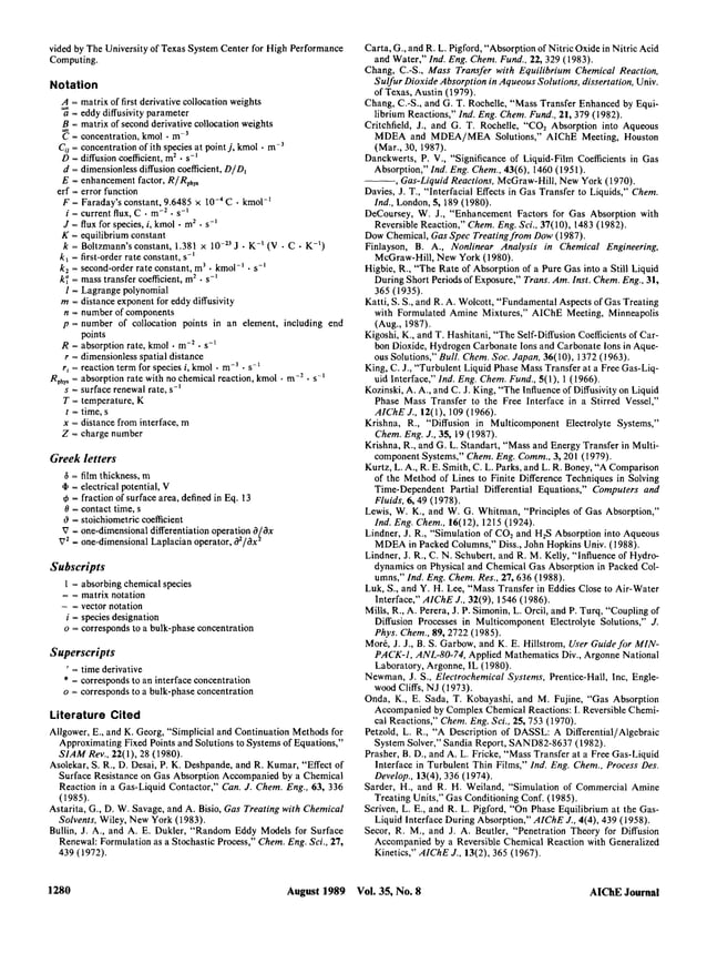 Numerical Simulation of Theories for Gas Absorption with Chemical ...