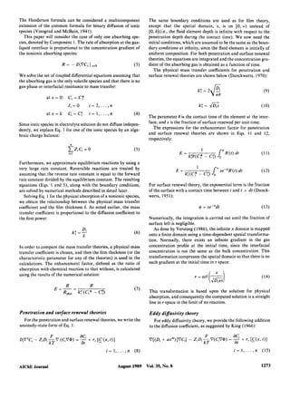 Numerical Simulation of Theories for Gas Absorption with Chemical ...