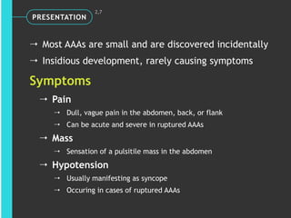 Abdominal Aortic Aneurysms | PPTX
